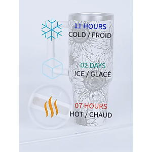 New 40 OZ Quencher H2.0 FlowState Stainless Steel Vacuum Insulated Reusable Tumbler with Straw and Lid for iced/hot Coffee or Tea, Water, Smoothie