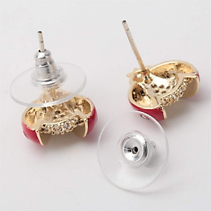 Ladybug Stud Earrings Bug Charm Costume Baby Black Spots Ladybird Jewelry Accessories For Women Ladies Girlfriend Granddaughter