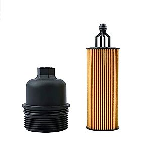 Oil Filter and Oil Filter Housing Cap Assembly , Fits For Chrysler Dodge Jeep Ram - 200, 300, Challenger, Charger, Durango, Cherokee, Wrangler,Replaces# 68191350AA, 917-190