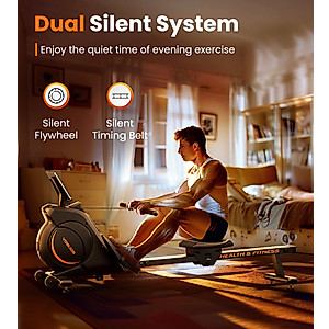 YOSUDA Magnetic Rowing Machine 350 LB Weight Capacity - Rower Machine for Home Use with LCD Monitor, Tablet Holder and Comfortable Seat Cushion-New Version