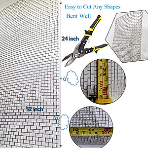 2PACK 304 Pretty Sturdy 12” X 24”(310mm X 610mm), 5 Mesh Wire Mesh Screen, Stainless Screen, Mesh Screen Never Rust, Hard and Heat Resisting Wire Mesh Used for Many Projects by Valchoose