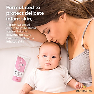 Dermavive Diaper/Nappy Rash Cream, Soothing Diaper Rash Cream, Baby Rash Ointment, Fast-Acting Rash Relief for Infants & Babies, Gentle Diaper Cream, 100g