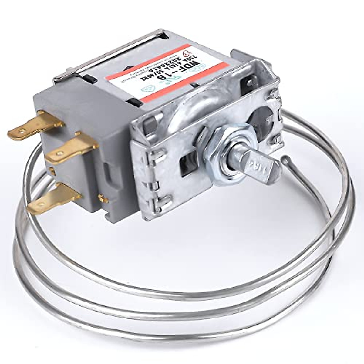 Mini Fridge Thermostat, 3 Pin Screw Mount Universal WDF-18 Refrigerator Thermostat 250V Compatible with 110V 4(6) A 50/60Hz Three Quality certifications Fridge Thermostat Controller