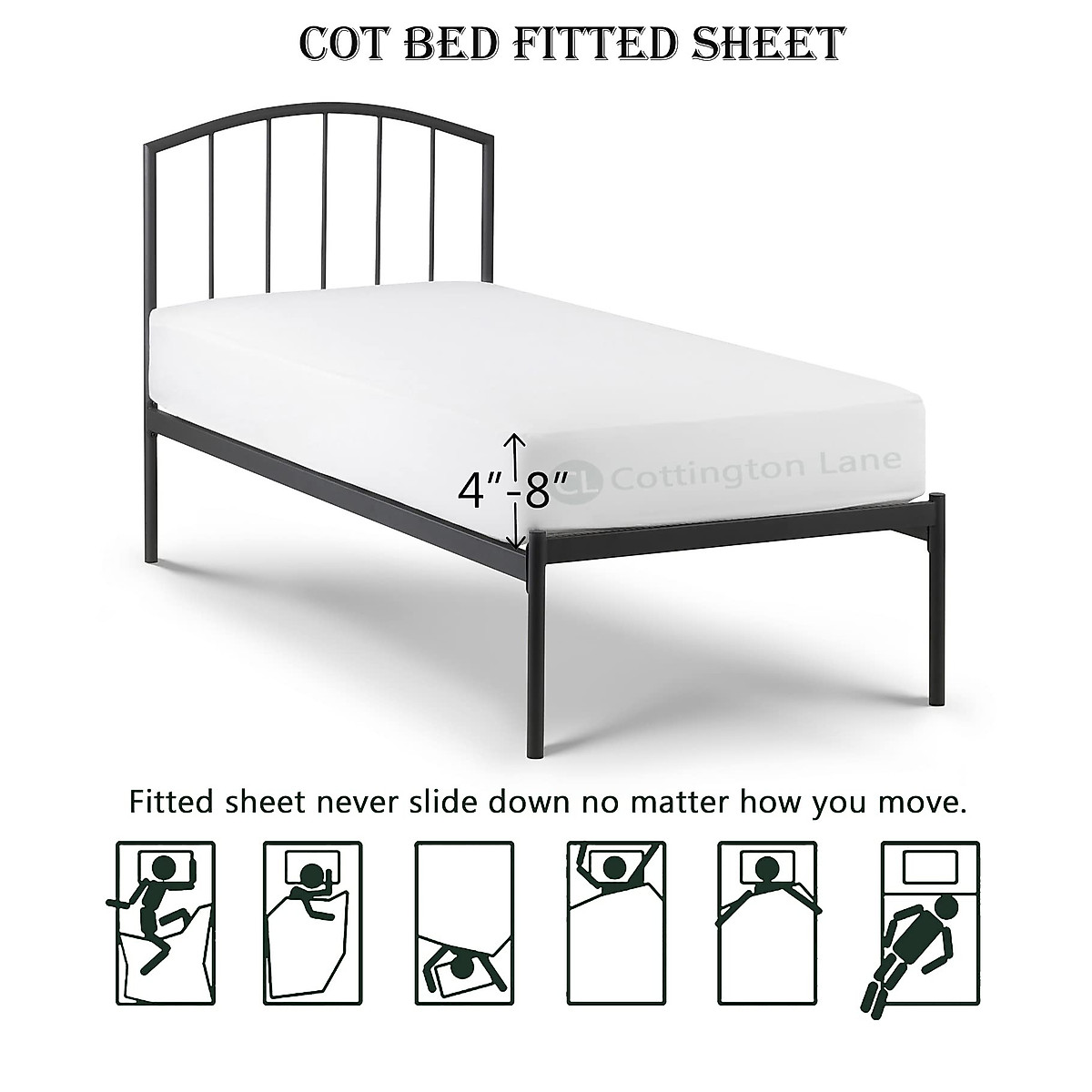 Cot Sheets 30x80 Set Cotton-Cot Sheets 30" x 80" Fitted Cot Sheet Perfect for Narrow Twin, Rv Bunk, Camping Cot, Guest Bed Replacement-Sheets for Cot Bunk Bed-Cot Size Mattress Sheets(White Solid)