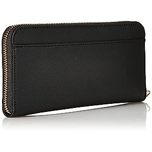 Karl Lagerfeld Paris Women's Zip Around Wallet, Deep BLK/Gold, One Size