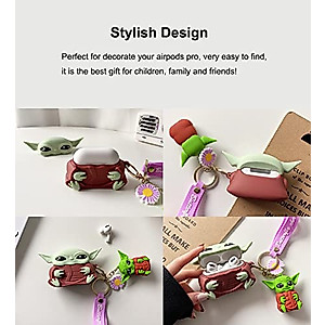 for Airpod Pro Case Soft Silicone Cute Cartoon Kawaii Funny Cover Fashion Protective Skin Accessories Keychain Girls Teens Cases for AirPod Compatible with Airpod Pro (Pro youda Baby)