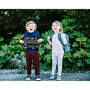 Pearhead Photosharing Chalkboard Signs, Perfect to Commemorate the First and Last Day of School, 2 Chalkboard Signs for School Celebrations and Milestones, 2 Count (Pack of 1) Packaging may vary