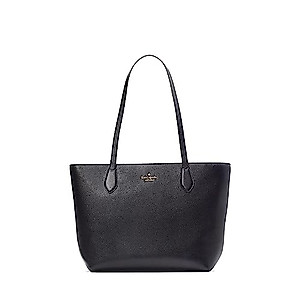 kate spade handbag for women Leila shoulder bag tote bag in leather (Black), Black