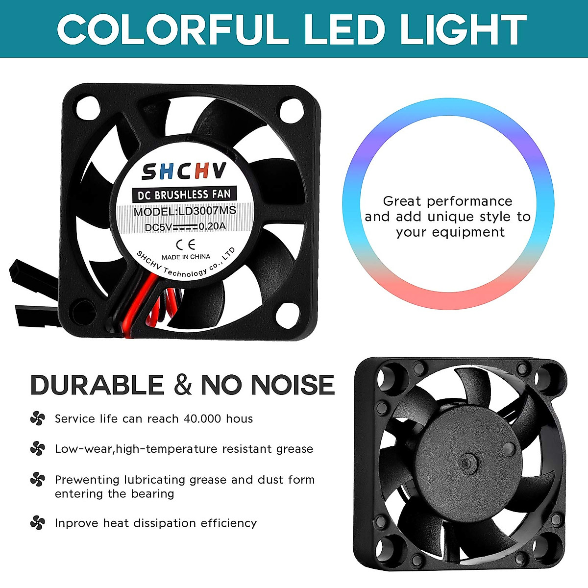 6PCS Raspberry Pi Fan DC Brushless Cooling Fan 3.3V 5V Heatsink Cooler Separating Terminal for Raspberry Pi 4B / 3B+ / 3B/ Zero/Zero W or Other Robot Project