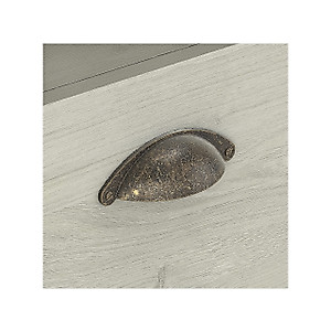 Yorktown 50-Inch Home Office Desk with Storage, Linen White Oak