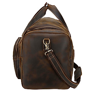 Polare 30" Leather Duffel Weekender Travel Bag For Men With Full Grain Cowhide Leather XX-Large 72L