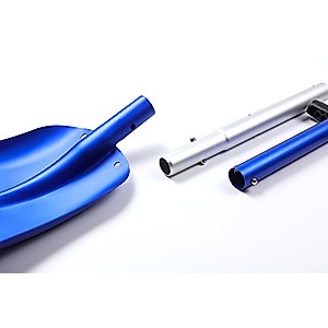 MQUMSA Portable Colorful Telescopic Aluminum Car Adjustable Extended Edition Snow Shovel (Blue + Silver)