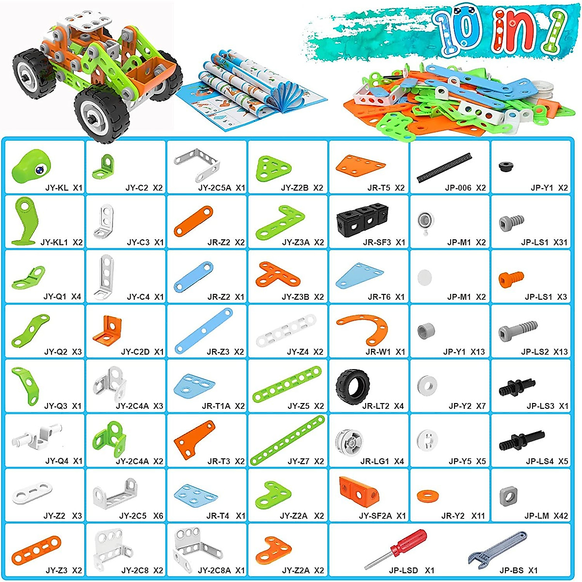 MOONTOY 218PCS STEM Toys Building Toy for Kids Ages 4-8 Boys,Birthday Gifts Game Educational Stem Projects for 5+ Year Old,Building Block Creative Stem Activities for Kids Ages 5-7 4-8 6-8 8-12 Boys