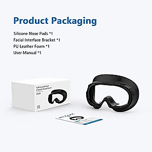 AMVR Face Cover for Pico 4/Pico 4 Ultra, Resilient Vent Leather Face Pad Replacement Soft Facial Cushion Interface Bracket Set Washable Lightproof Comfortable VR Accessories（Black, 3-in-1）