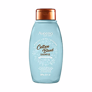 Aveeno Blend Sulfatefree Shampoo for Light Moisture Soothed Scalp Gentle Cleansing Shampoo With Nourishing Oat Paraben Dyefree, White Cotton, 12 Fl Oz