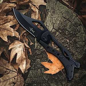 XIPHIAS Mechanical Creativity Pocket Folding Knife，9CR18 Steel Blade - 8.5" Total