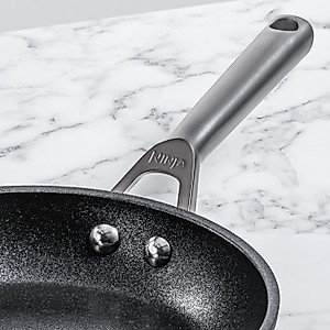 Ninja ZEROSTICK Premium Cookware 28cm Frying Pan, Long Lasting, Non-Stick Hard Anodised Aluminium, Induction Compatible, Oven Safe to 260°C, Grey C30028UK