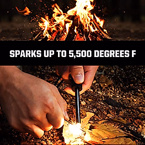 Extremus 6-in-1 Magnesium Fire Starter, High Temp Ferro Rod, Survival Kits with Camping Fire Starter and Survival Lighter for Hiking, Hunting, Backpacking, Outdoor Fire Striker