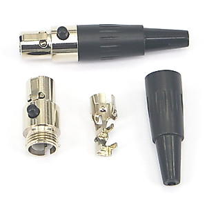 onelinkmore Mini XLR TA4F 4Pin Female Audio Connector Microphone Cable Socket Adapter Mini XLR Jack,4 Pin for Pro Microphones Pack of 2