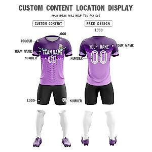 Custom Soccer Jersey for Men Women Kids Personalized Name Number Sports Shirts and Shorts Add Logo