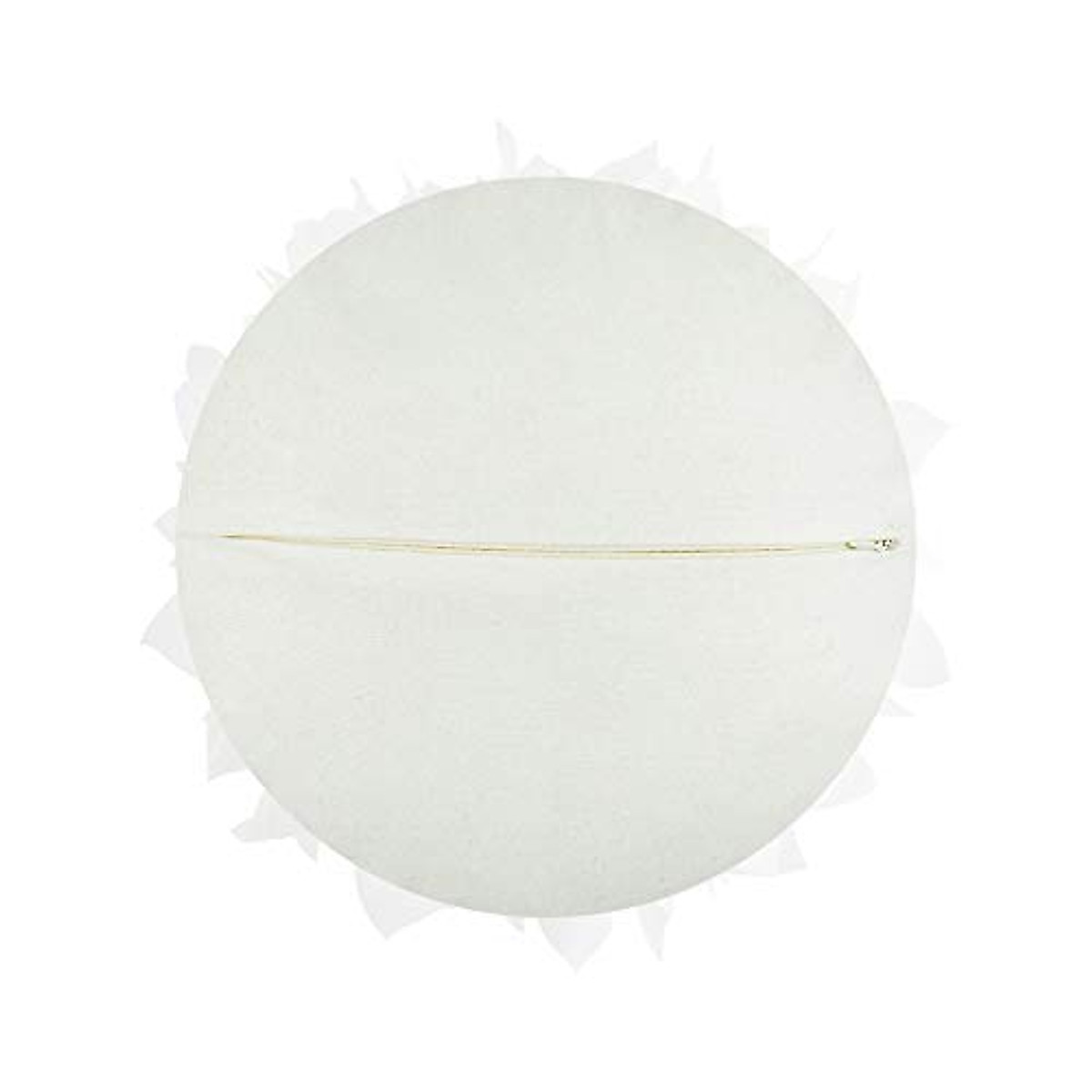 OiseauVoler Decorative Throw Pillow Handmade Luxury Cushion Accent 3D Flower Round Pillow with Insert for Couch Bedroom Home Decor 12 Inch White