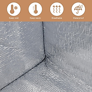 SOLUSTRE Insulated Food Carrier Bag, 8 Inch Reusable Grocery Shopping Bag Warming Cooler Pizza Catering Bag Food Tote for Hot and Cold Food Beverages