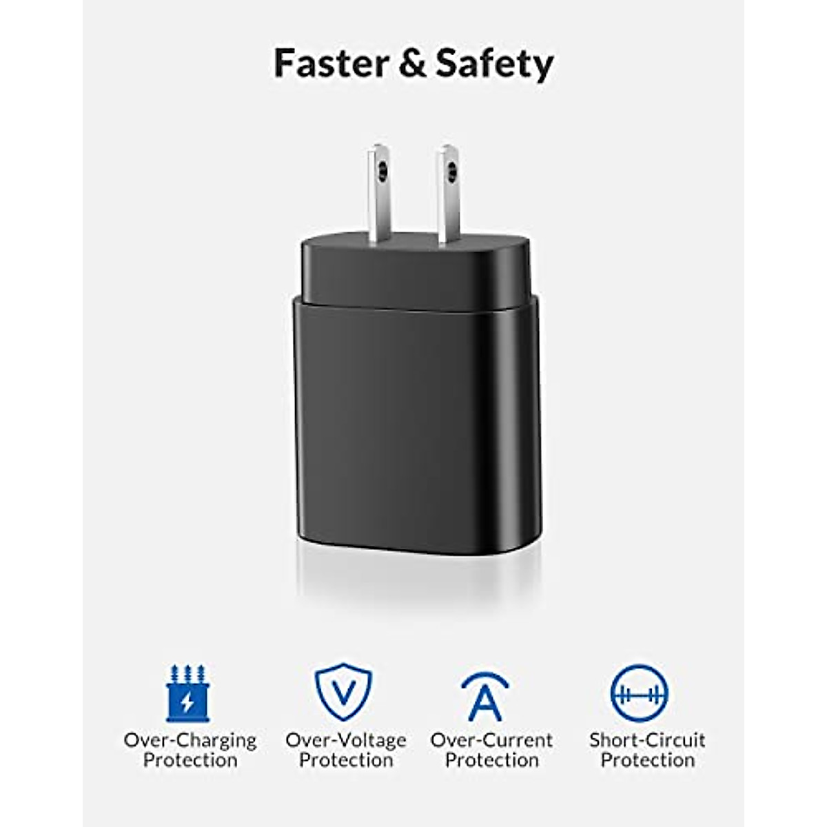 25W USB C Fast Charger for Samsung Galaxy S23/S23+/S23 Ultra/S22/S21/S21+/S21 Ultra/S20 Plus/Note 20/Note 10/A71/A51/A23/A21/A14/A10E, 2Pack Type C Fast Wall Charger Block with 6FT USB C to C Cable