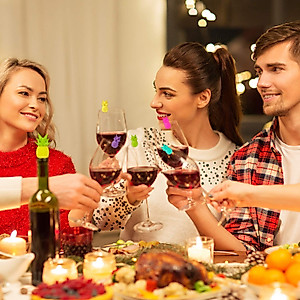 14 Pieces Pineapple Silicone Bottle Stopper Wine Glass Markers, Silicone Charms and Wine Stoppers Reusable Beverage Bottle Stoppers Tropic Wine Glass Charms for Wedding Party Gift