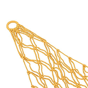 Stuffed Animal Storage Net, Macrame Toy Plush Toy Net Hammock Easy to Install Animals Corner Hanging Stuffed Animal Storage Holder Space Saving Tassel Toys Bedroom Storage Hammock (Autumn Yellow)