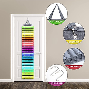 CareforYou Vinyl Roll Holder, Vinyl Storage Organizer with 48 Roll Compartments for Large Vinyl Rolls,Door/Closet Hanging/Wall Mounting Vinyl Holder,Space Saving Organization for Craft Room