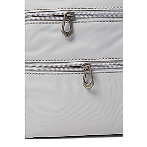 Sakroots Artist Circle Basic Crossbody in Eco Twill, Adjustable Crossbody Strap, Light Grey