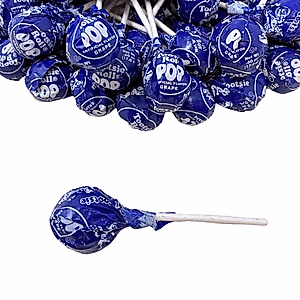 Grape Flavor Only Tootsie Pops Bulk Candy 120 Count Lollipops Suckers Aprox. 5.47lbs (87.52Oz)
