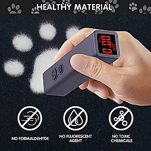 Rest-Eazzzy Pet Heating Pad Cover, Flannel Soft Heating Pet Mat Cover Indoor, Removable Heating Pad Mat Cover with Paw Print for Pet Dog Cat (Black, Two Covers ONLY)