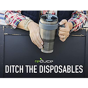 Reduce Cold 1 Handle for 30-34oz Stainless Steel Tumblers - Turn Your Tumbler into a Travel Mug - Ideal for On-The-Go Drinking - Dishwasher Safe, BPA Free - Designed for Reduce Drinkware Only