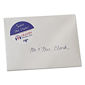 Avery Round Print-to-The Edge Labels with Sure Feed and Easy Peel, 2" Dia, Glossy Clear, 120/pk