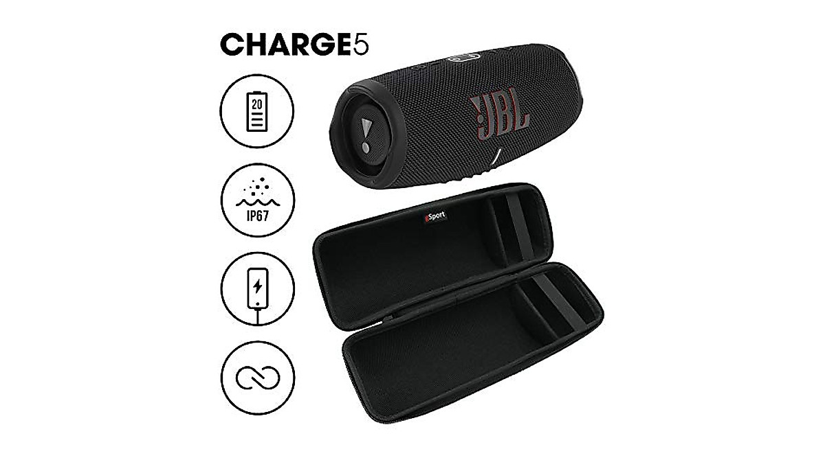 JBL Charge 5 Waterproof Portable Speaker & Powerbank Bundle