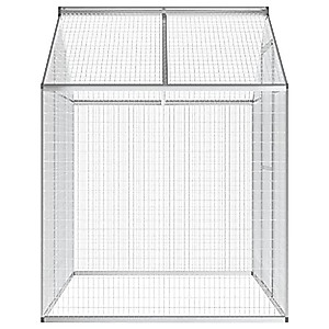 Aluminum Outdoor Aviary with Heavy-Duty Hinged Door, Versatile Walk-in Aviary, Large Bird Cage, Aluminum Wire Mesh Walls Pet House 70.1" x 48" x 76.4"