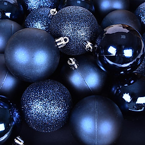 30ct Christmas Ball Ornaments, 2.36" Shatterproof Halloween Tree Decorations, Perfect Hanging Ball for Indoor/Outdoor Holiday Party Decor (Dark Blue)
