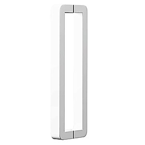 Stainless Steel Barn Sliding Door Handle, Double Side Mounted Push Pull Door Handle for Interior Exterior Doors, 12/16/20/24/28/32/36/40/48/56/60inch Long (Color : Brown, Size : 42.5cm/16.7in) (Whit