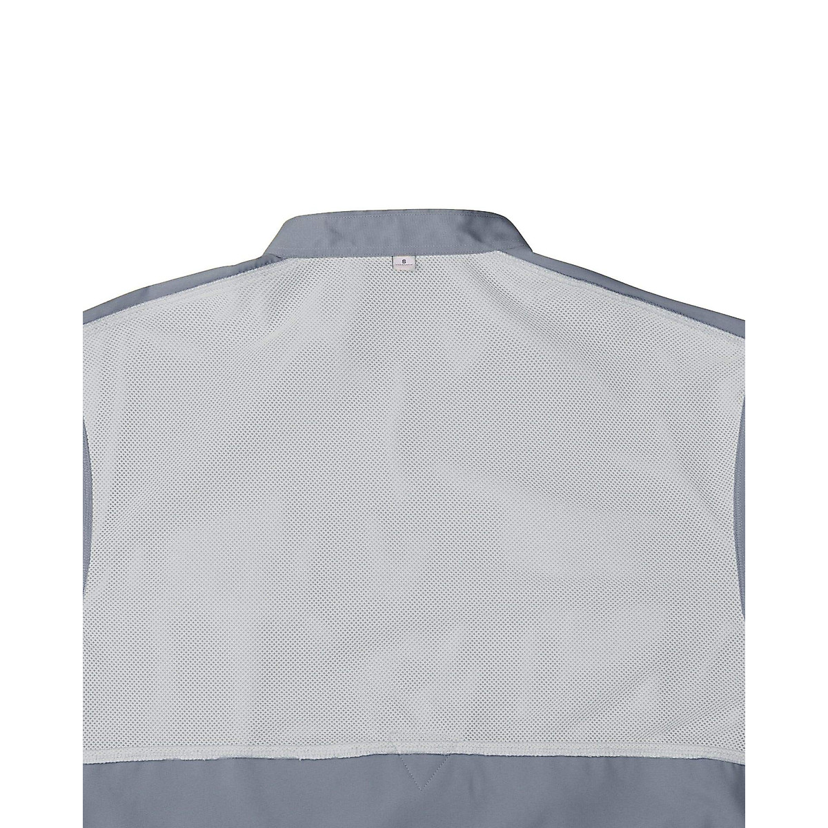 Alimens & Gentle Short Sleeve Fishing Shirt Wicking Fabric Sun Protection Casual Button Down Shirts Grey