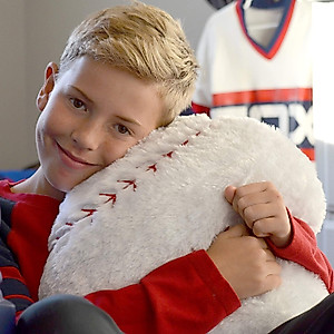 Baseball Pillow Boys Sports Room: Soft Softball Throw Plush Gifts - Play Stuff Ball Toys Decor Age 8-12