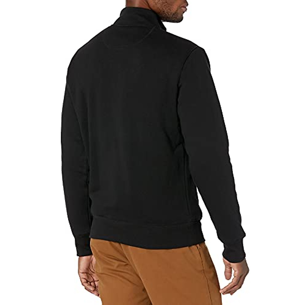 Amazon Essentials Men's Full-Zip Fleece Mock Neck Sweatshirt, Black, X-Large