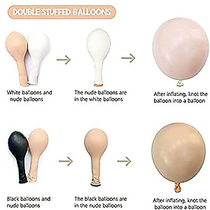 Blush Brown Balloon Garland Nude Rose Gold Double Stuffed Matte Apricot Balloon Arch kit for Wedding Bachelorette Birthday Anniversary New Year Party Boho PartyDecoration