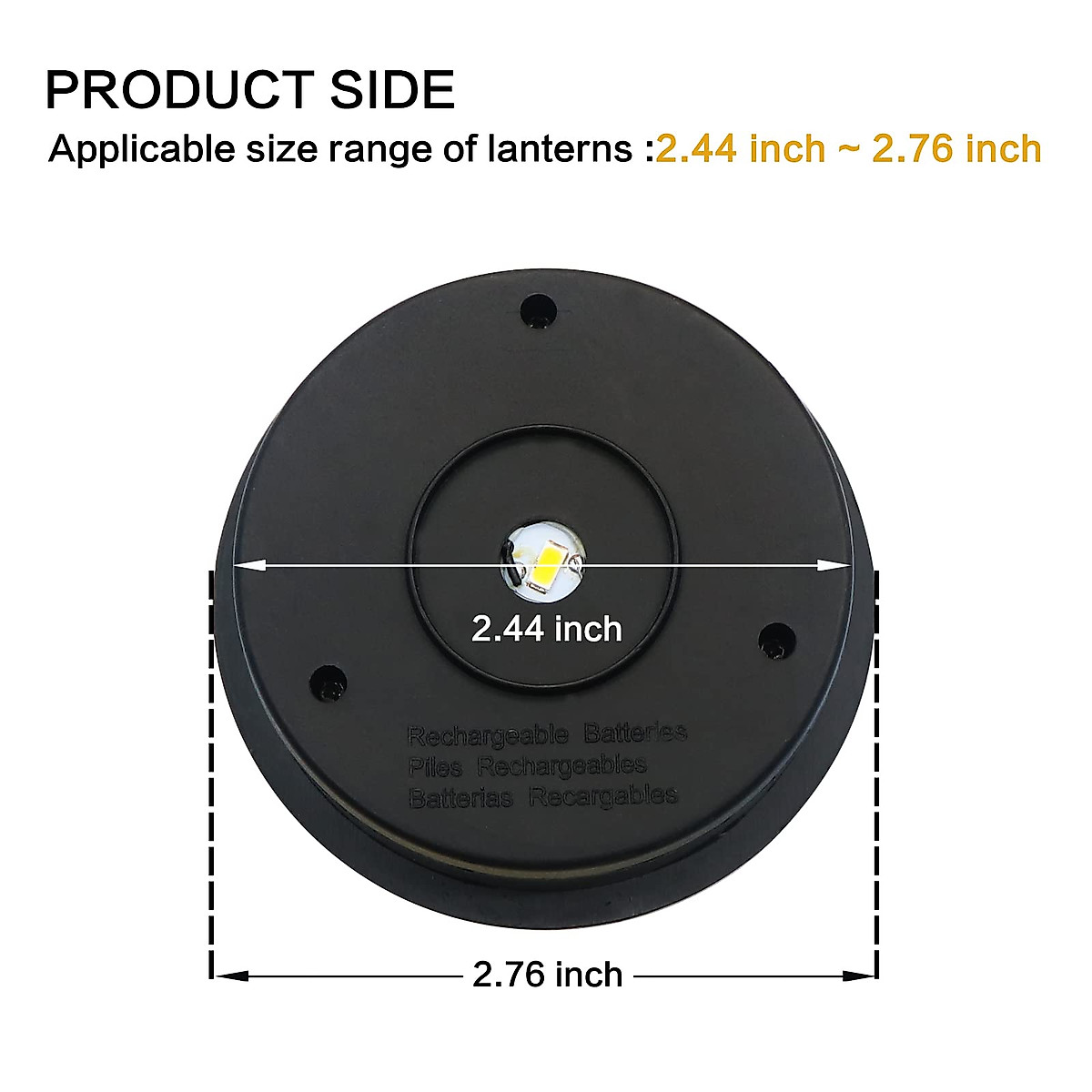 Solar Lights Replacement Top 2 Pack for Outdoor Hanging Lanterns(3.3inch) Use for Outdoor Hanging Lanterns Garden Patio Table Decor