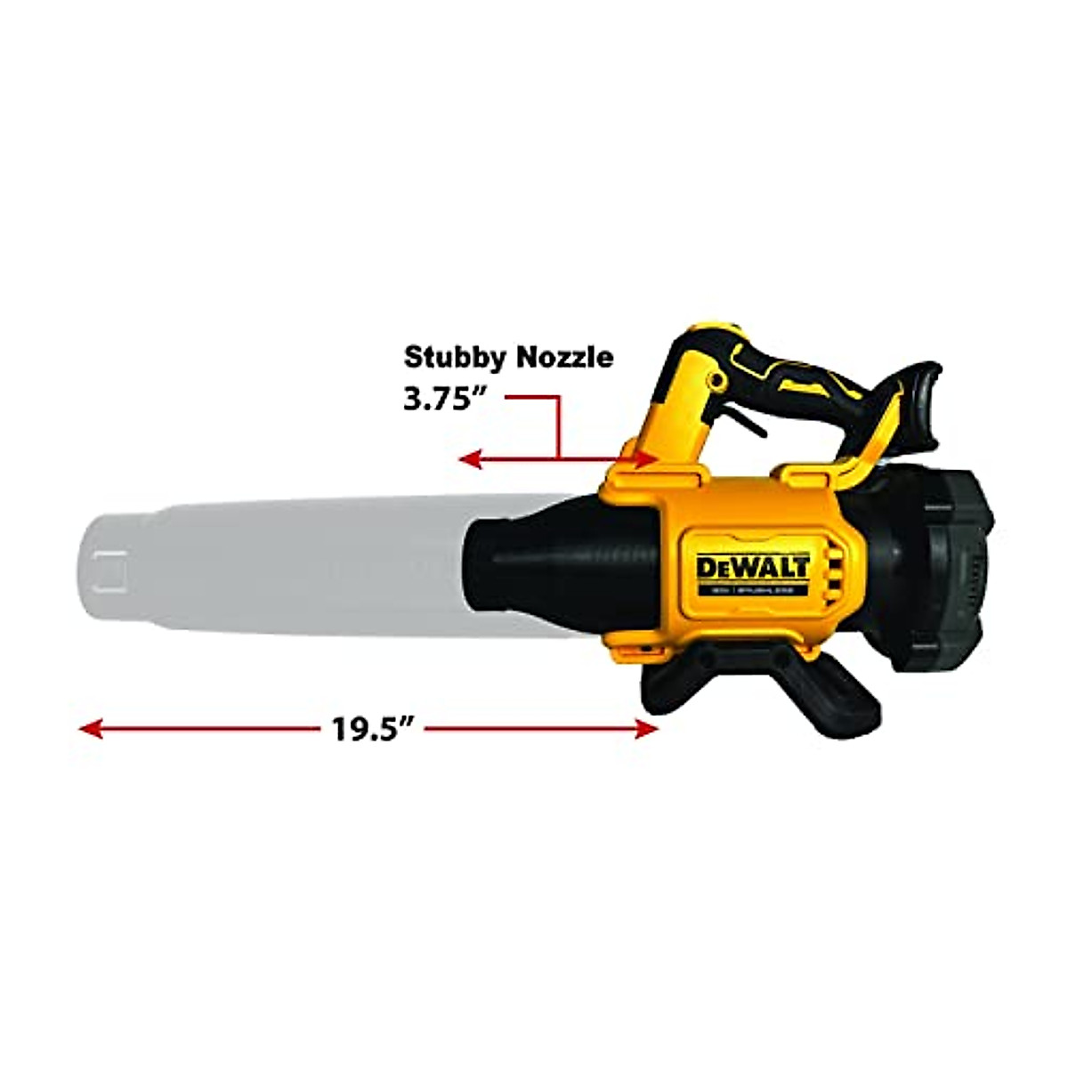 Stubby Car Drying Nozzle for Dewalt 20V Blower DCBL722B