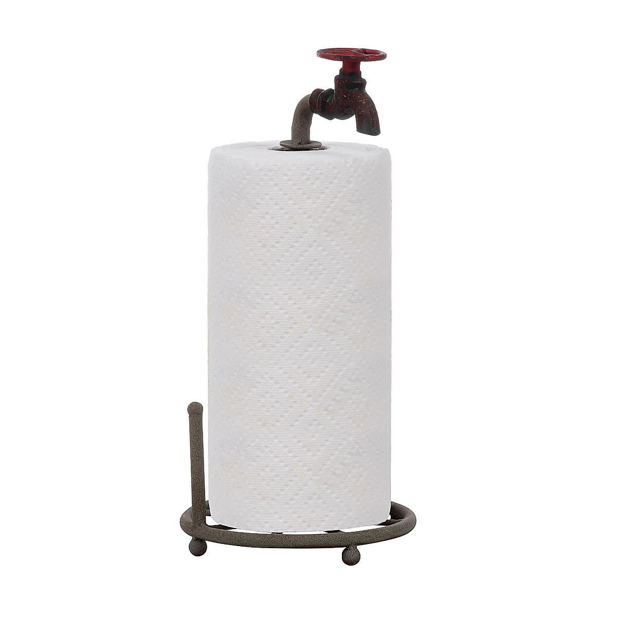 Creative Co-Op Rustic Metal Faucet Paper Towel Holder