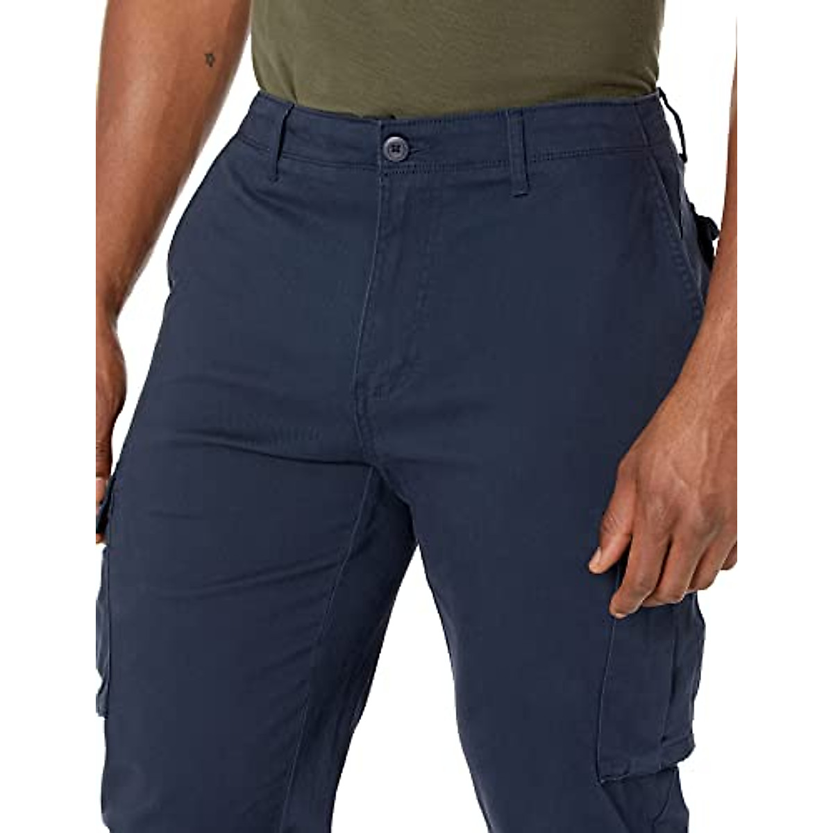 Amazon Essentials Men's Straight-Fit Stretch Cargo Pant (Available in Big & Tall), Navy, 35W x 29L