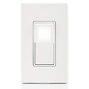 Leviton L5614-2W 15 Amp, 120/277 Volt, Decora LED Illuminated Rocker 4-Way AC Quiet Switch, Residential Grade, Grounding, White