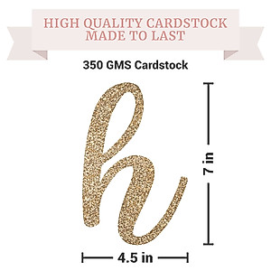 Pre-Strung Happy Birthday Banner - NO DIY - Gold Glitter Birthday Party Banner in Script - Pre-Strung Garland on 6 ft Strands - Gold Birthday Party Decorations & Decor. Did we mention no DIY?