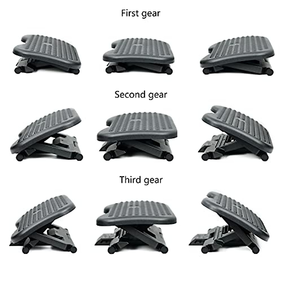 AKOZLIN Adjustable Under Desk Footrest Comfy Rest, Ergonomic Foot, Pressure Relief for Comfort Home, Office